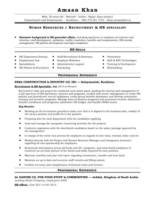 HR 5+ Years experience.. | PDF