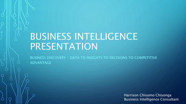 Business Intelligence Presentation | PPTX | Databases | Computer ...