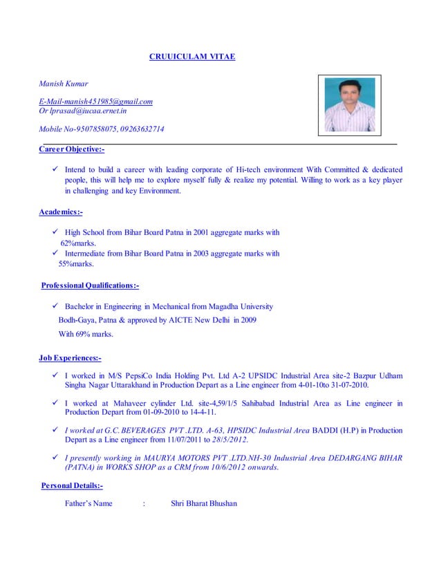 Manish Kumar Resume | PDF