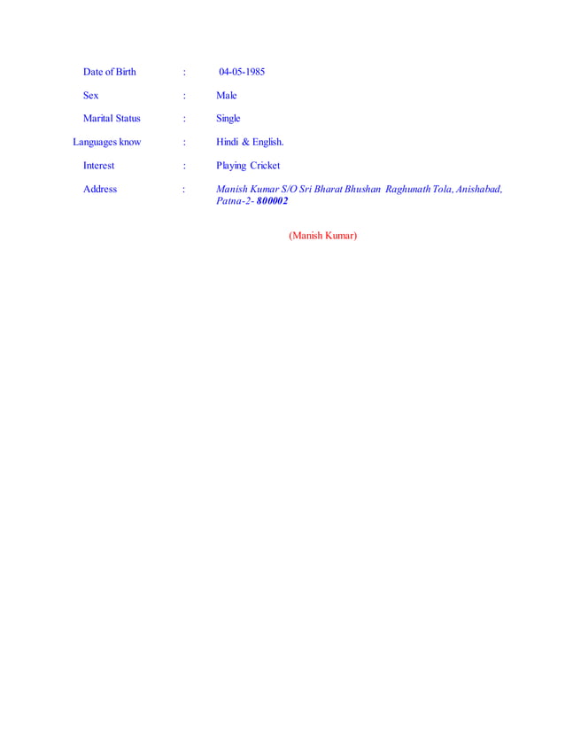 Manish Kumar Resume | PDF