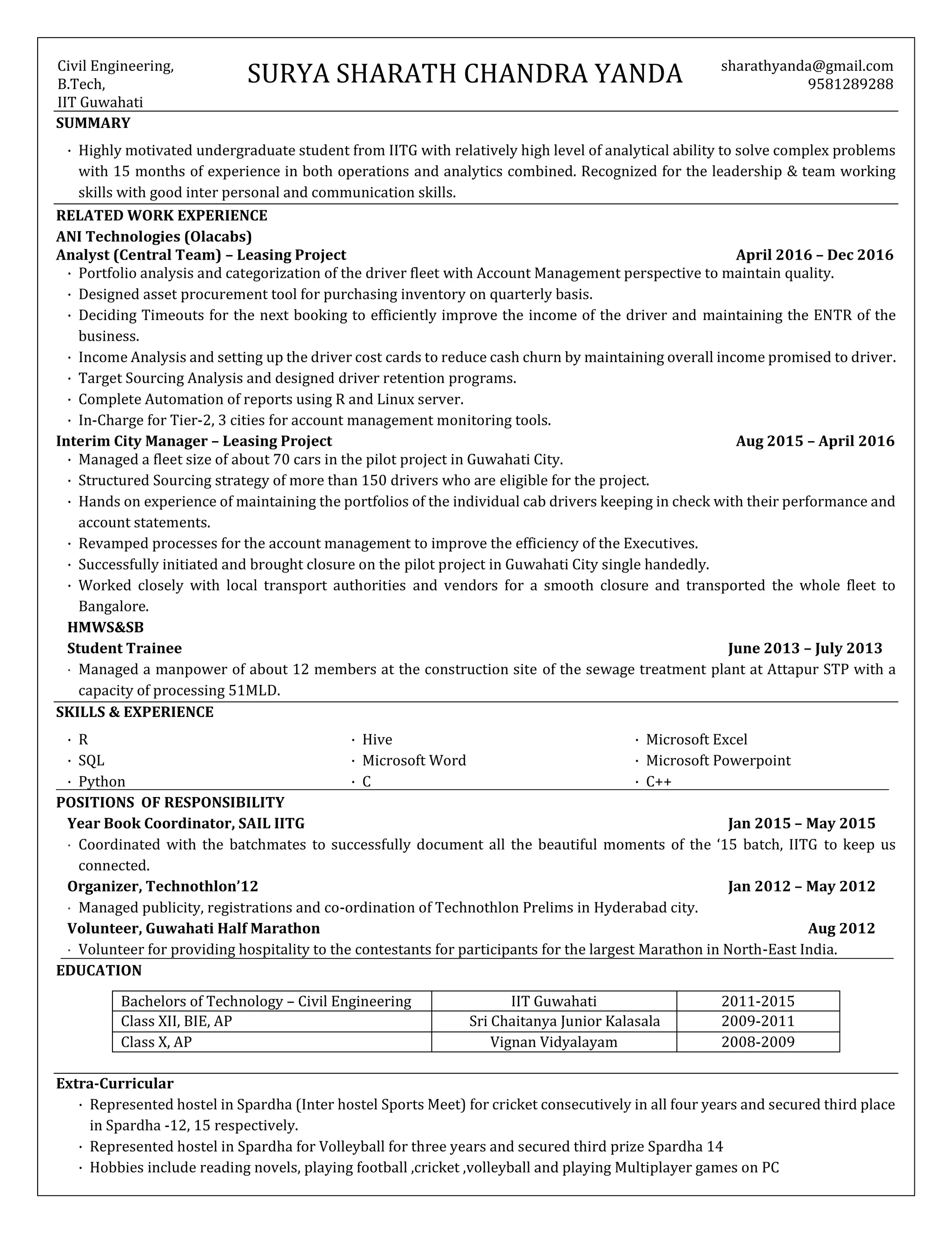 Sharath_yanda_Resume | PDF
