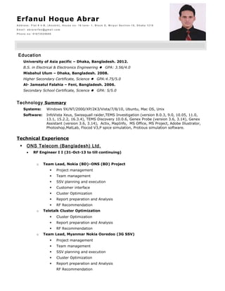 CV_Erfanul Hoque Abrar_EEE | PDF