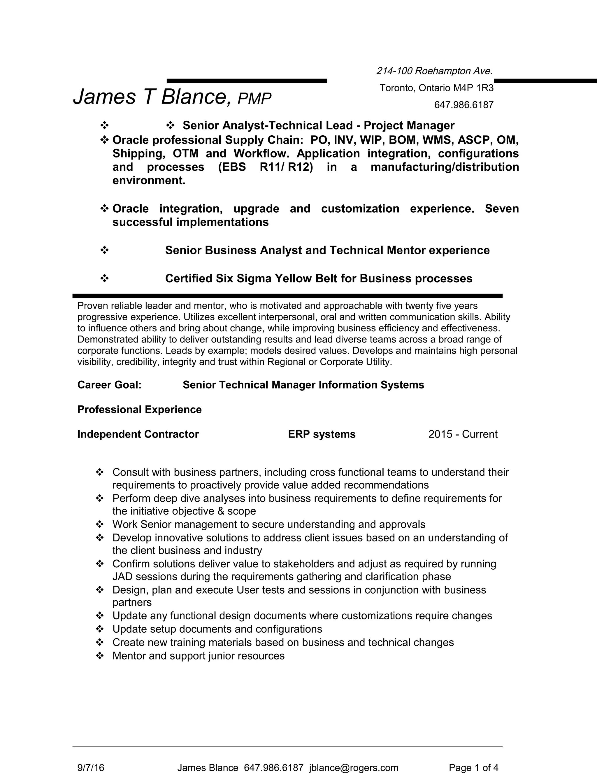 James Blance Resume_2016 | PDF