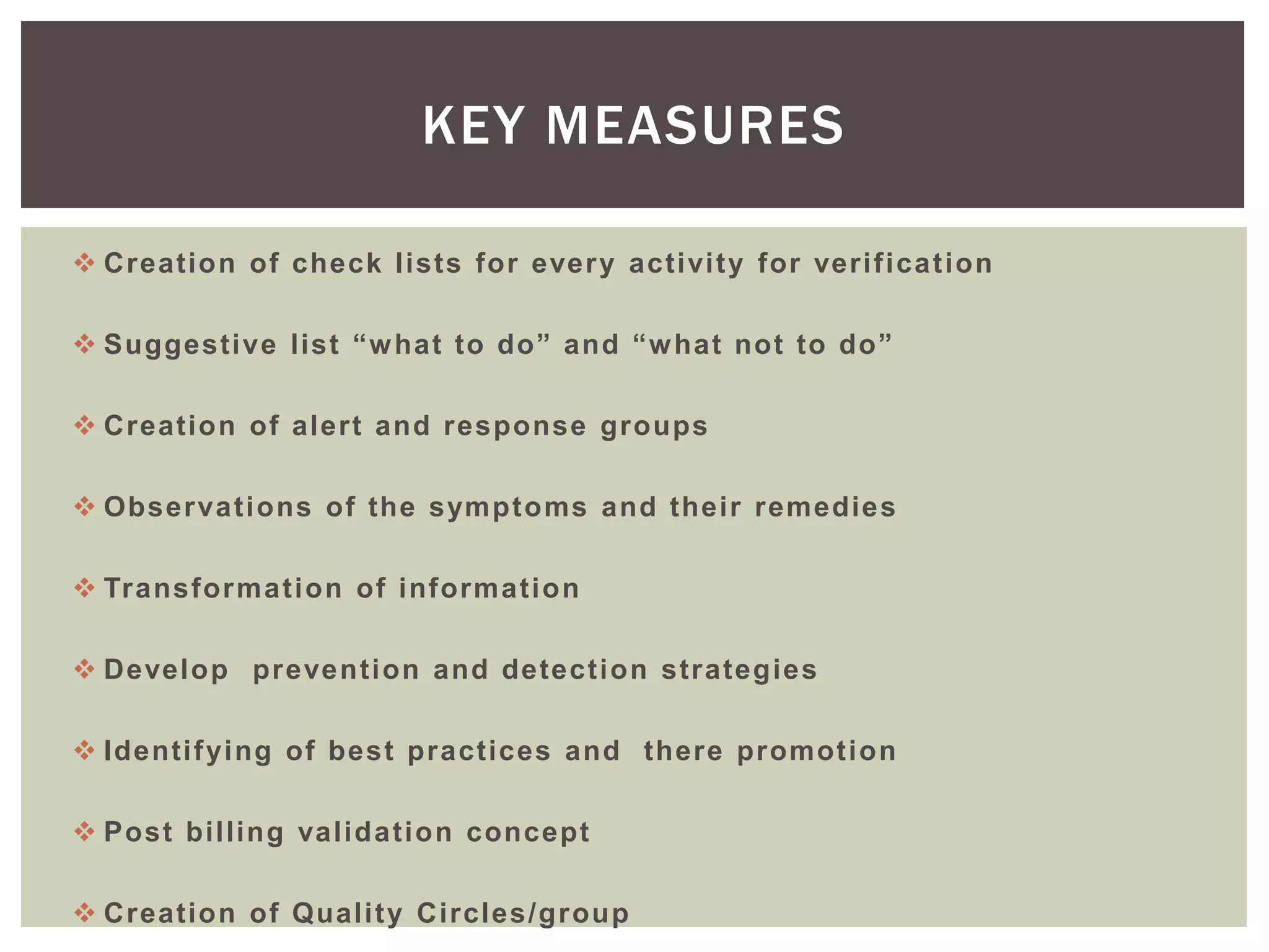 MEASURES FOR IMPROVEMENT IN SYSTEM | PPTX