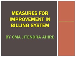 MEASURES FOR IMPROVEMENT IN SYSTEM | PPTX
