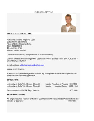 cv_viki[1] | PDF | Free Download