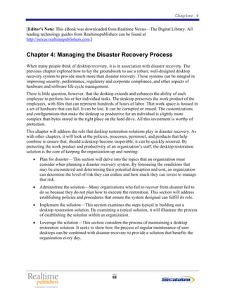Shortcut Guide to PC Restoration and Disaster Recovery | PDF | Desktops ...