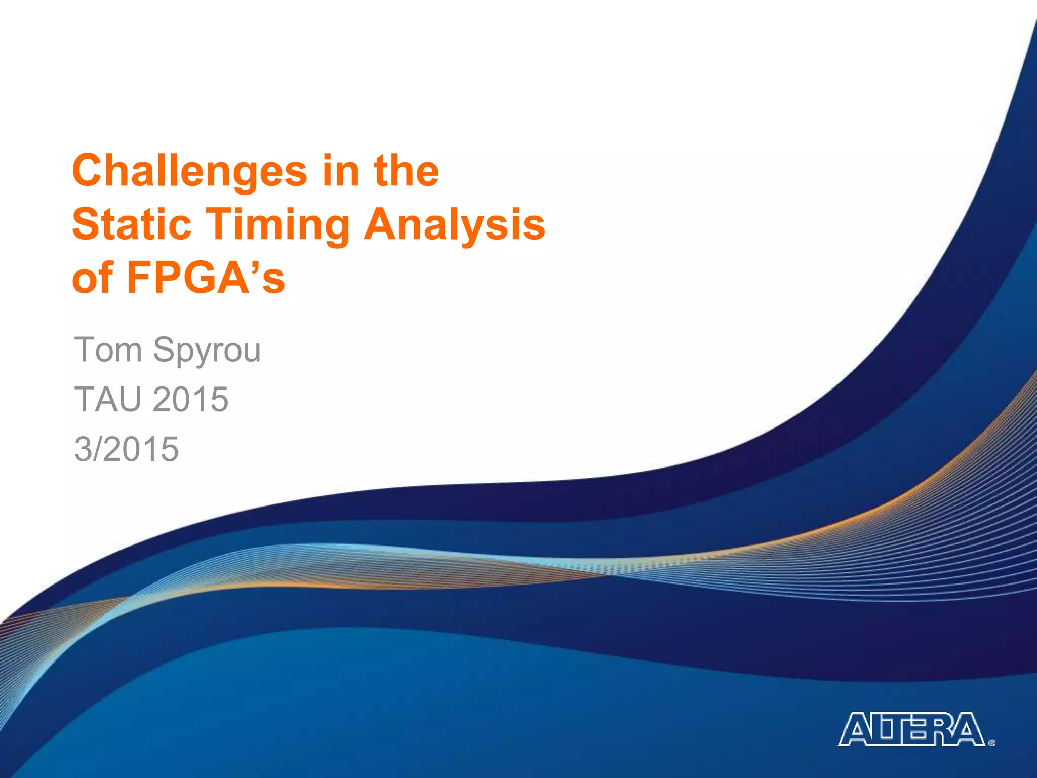 tau 2015 spyrou fpga timing | PPT