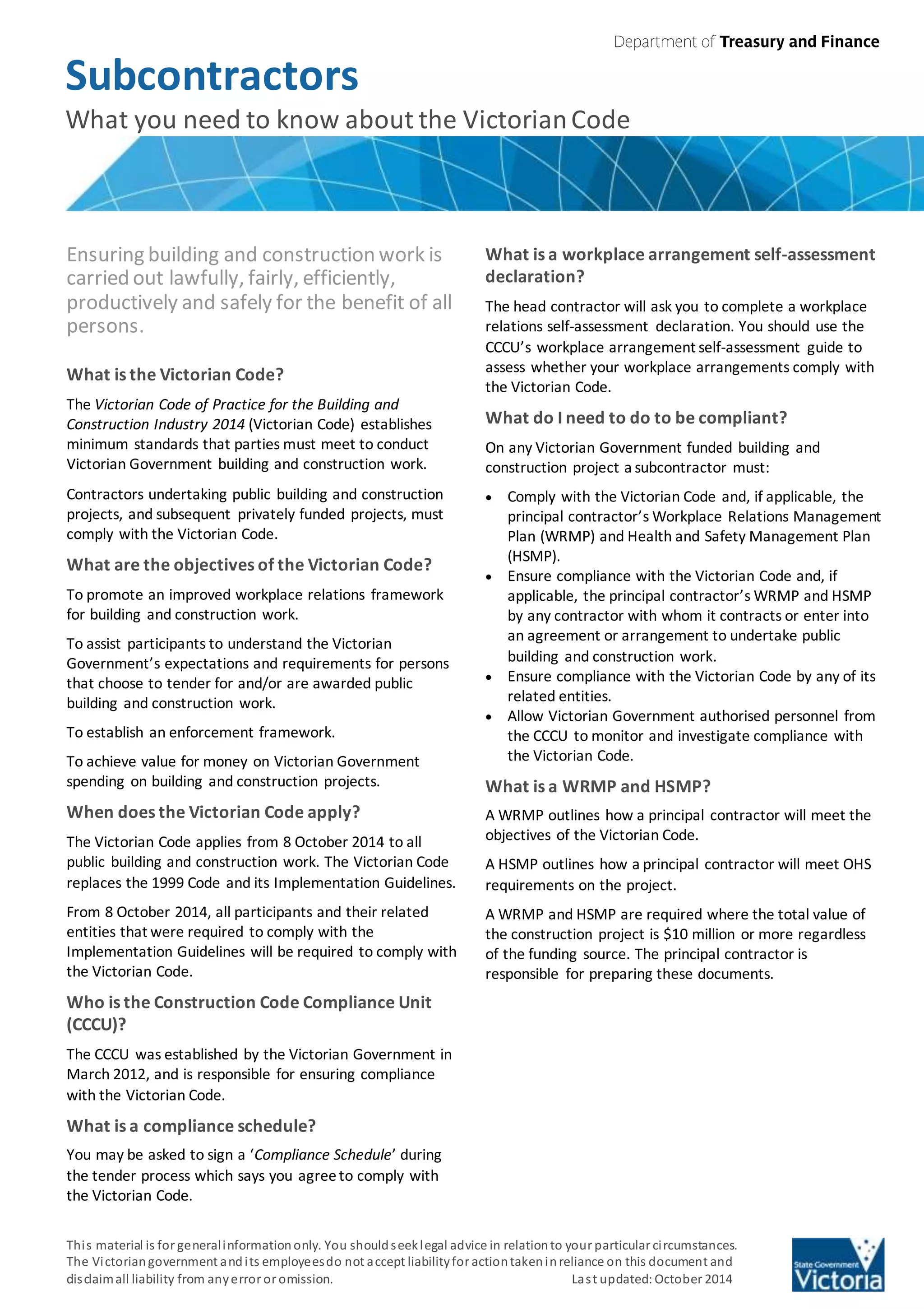 Subcontractors-What-you-need-to-know-about-the-Victorian-Code | PDF