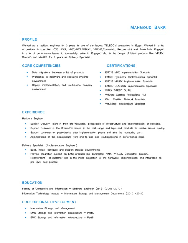 Mahmoud Bakr Resume | PDF