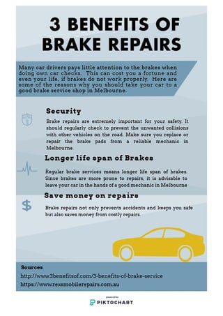 3 Benefits of Brake Repairs | Infographics | PDF