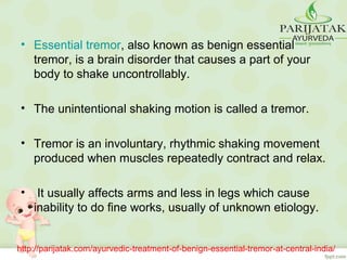 benign essential tremor | PPT