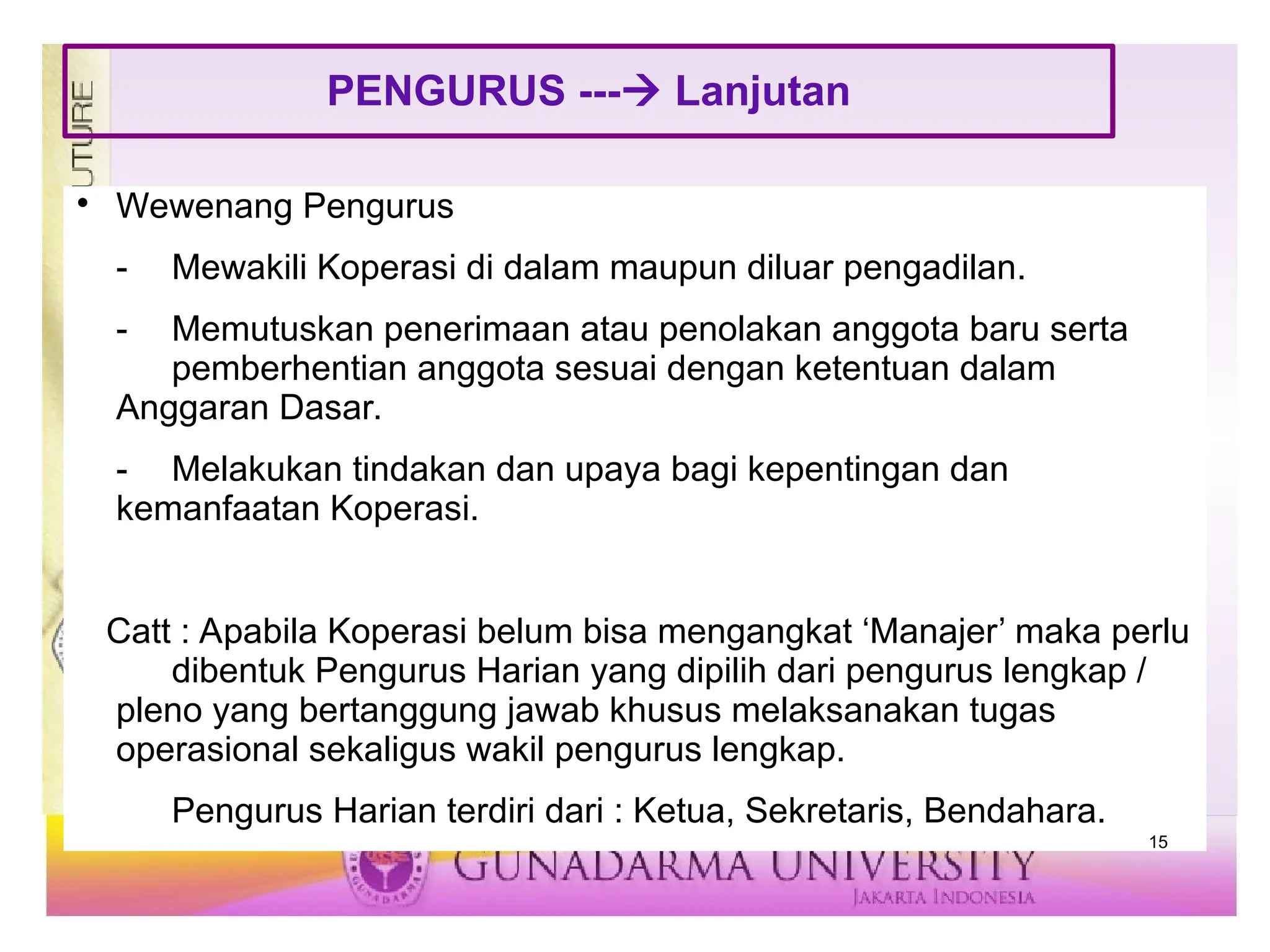 Bentuk organisasi, pembentukan, pembubaran dan jenis-jenis koperasi | PPT