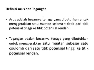 3 Besaran Arus dan Tegangan | PPTX