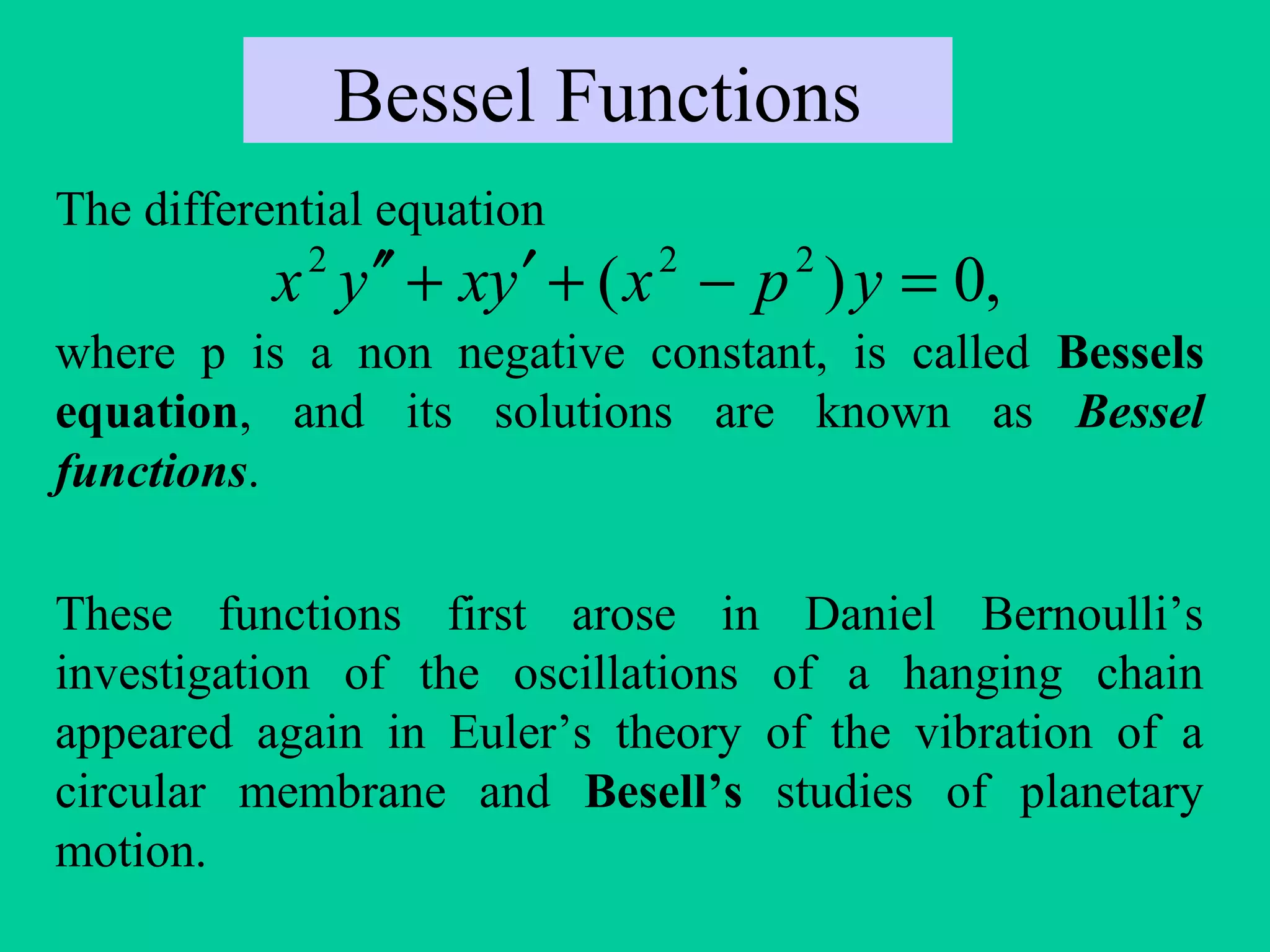 3 bessel's functions | PPT
