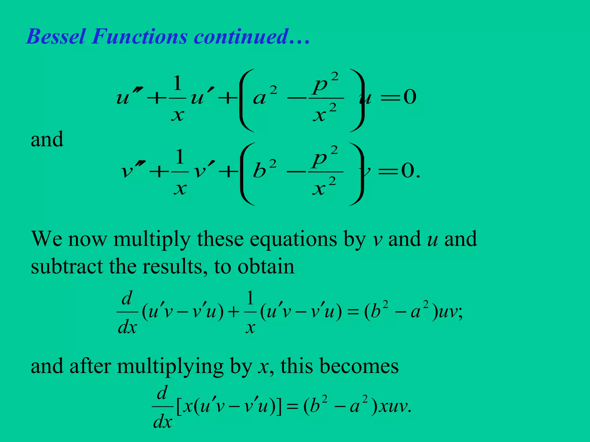 3 Bessels Functions Ppt 