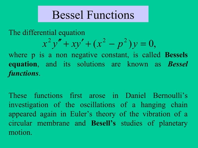 3 bessel's functions | PPT