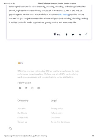 3 Best GPU for Video Streaming, Encoding, Decoding & Loading.pdf