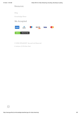 3 Best GPU for Video Streaming, Encoding, Decoding & Loading.pdf