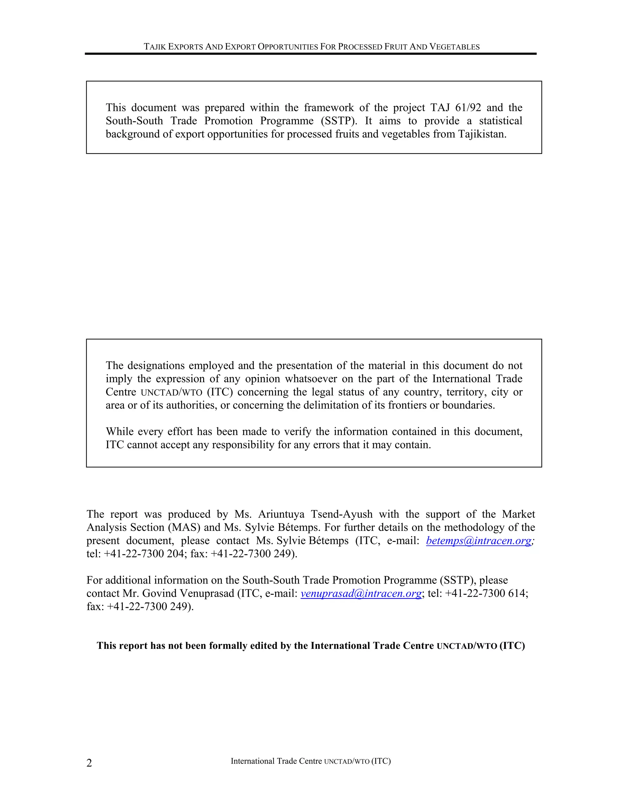 Trade Flow Analysis_Tajikistan_final | PDF | Commodities | Economy