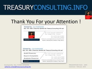 BANK TREASURY COURSE .pptx Developed & Presented by Mss. TCHATA ...