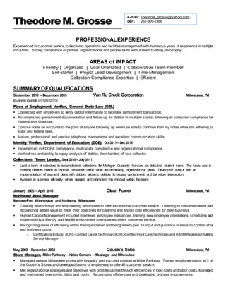 RESUME - Ted Grosse 12.06.15
