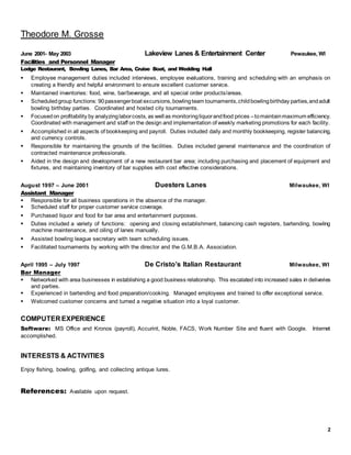RESUME - Ted Grosse 12.06.15