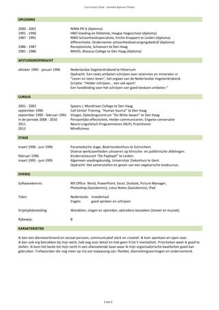 Curriculum Vitae J. Aponno-Tholen | PDF