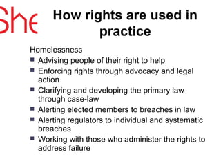 Housing Rights in Advocacy | PPT