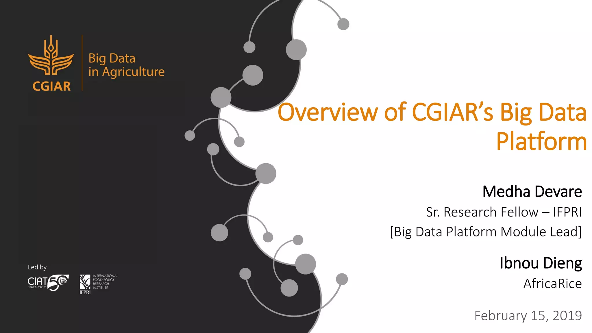Overview of CGIAR’s Big Data Platform | PPT