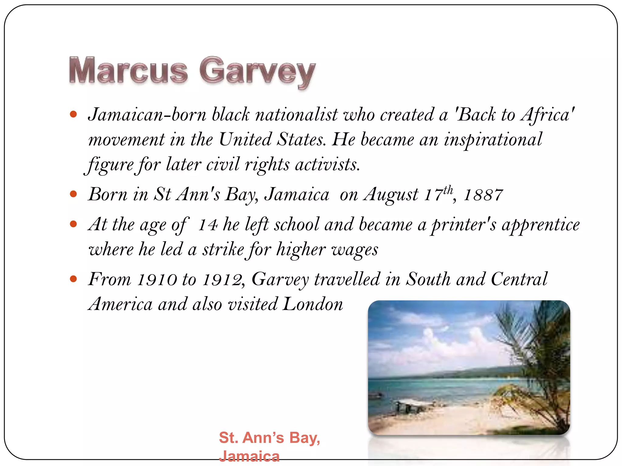 Marcus Garvey, Langston Hughes, Charles S. Johnson | PPTX