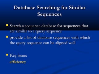 blast and fasta | PPT