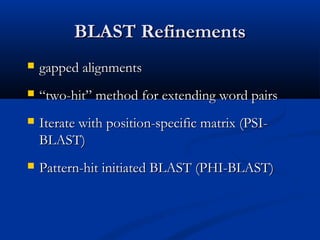 blast and fasta | PPT