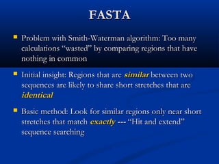 blast and fasta | PPT