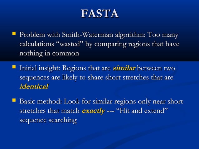 blast and fasta | PPT