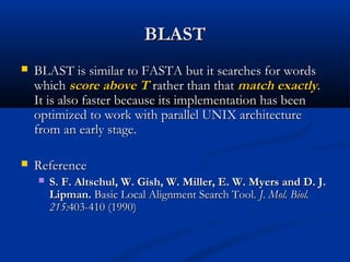blast and fasta | PPT