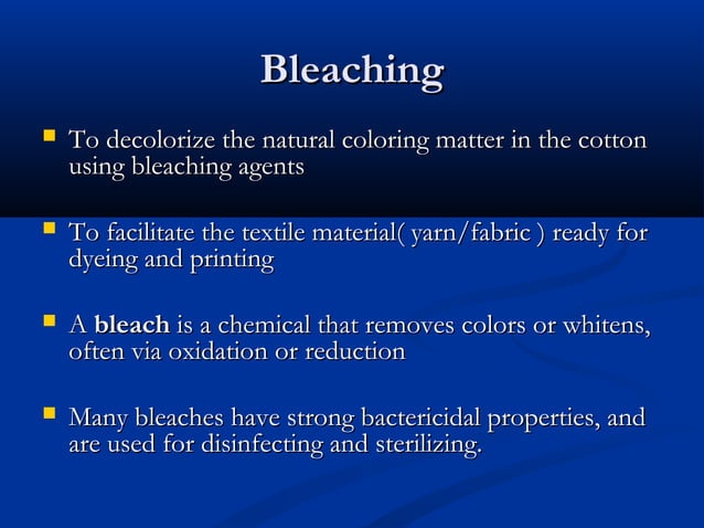 3 Bleaching Process .ppt | Home Appliances | Home & Garden