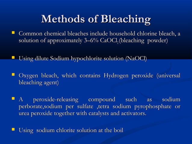 3 Bleaching Process .ppt | Home Appliances | Home & Garden