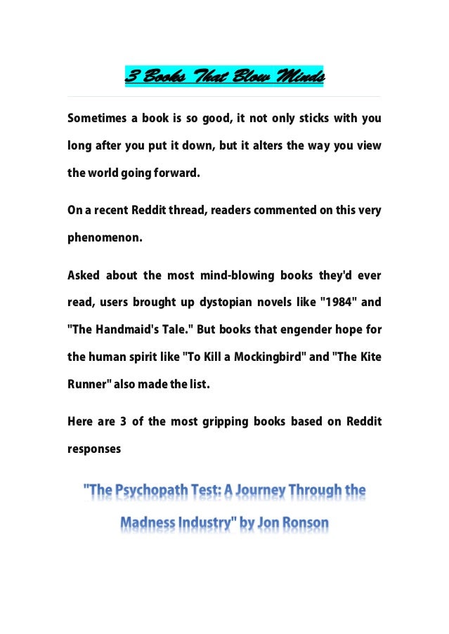 3 books that blow minds | PDF