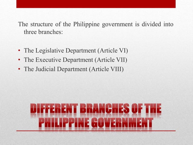 3 branches of the Philippine government | PPTX