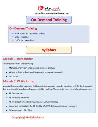 Malware Analysis and Reverse Engineering Training | PDF