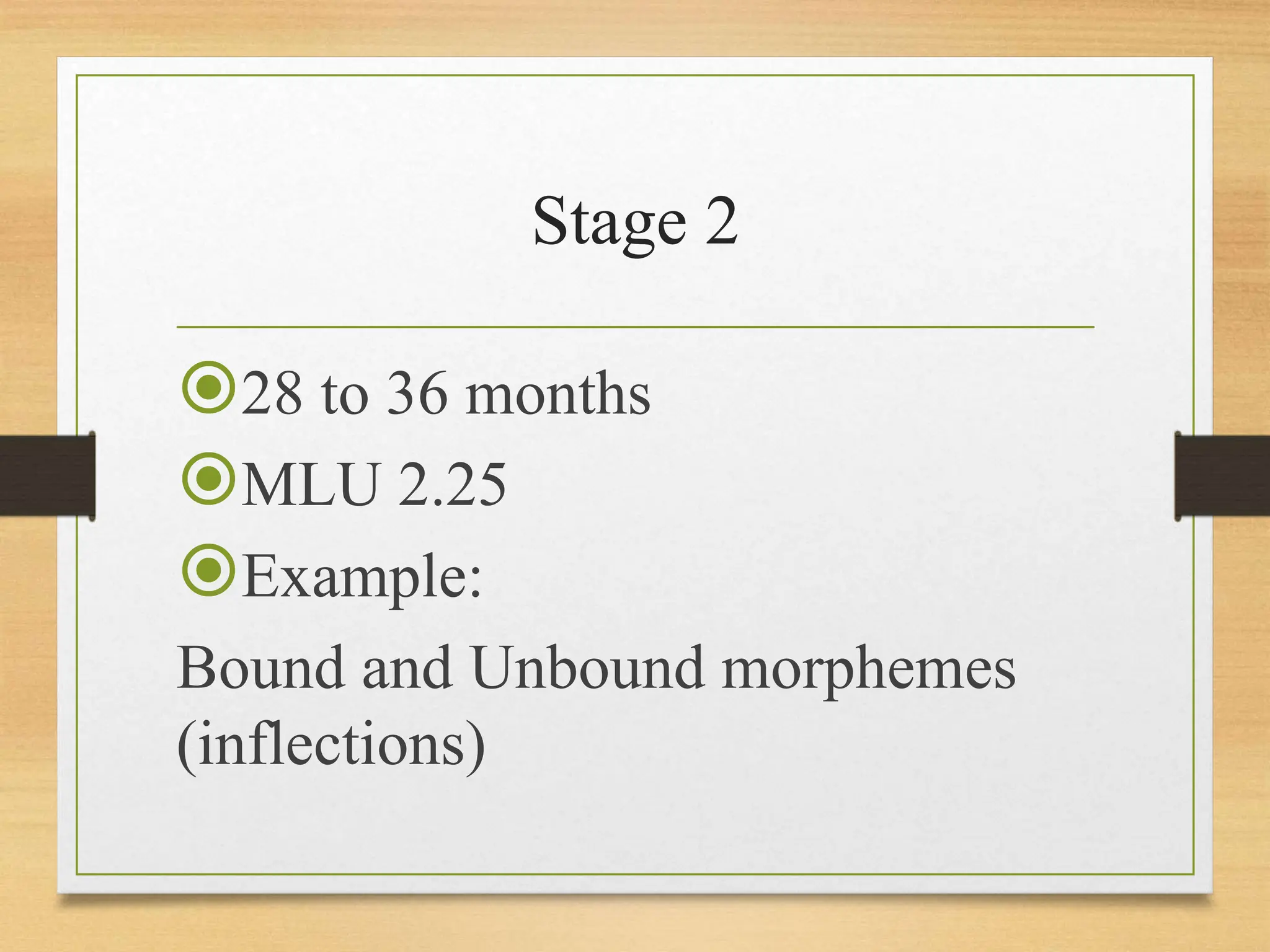 3 browns stages. brown stages of language development | PPT