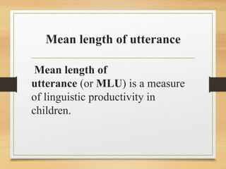 3 browns stages. brown stages of language development | PPT