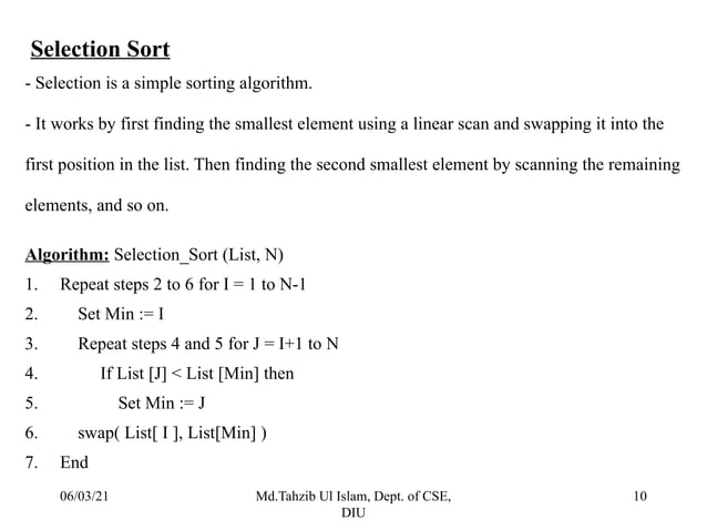3_Bubble Sort,Insertion Sort & Selection Sort.pptx