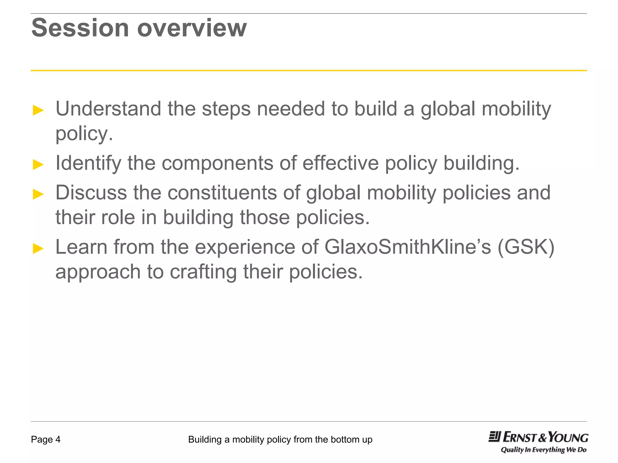 EY Human Capital Conference 2012: Building a global mobility policy ...