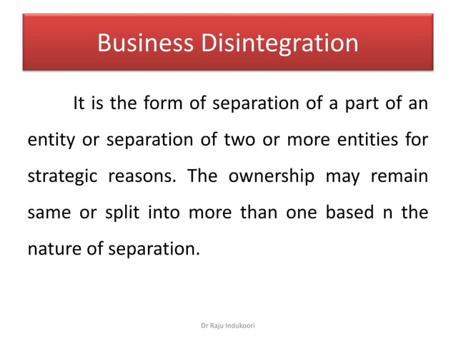 3 business disintegration | PPT