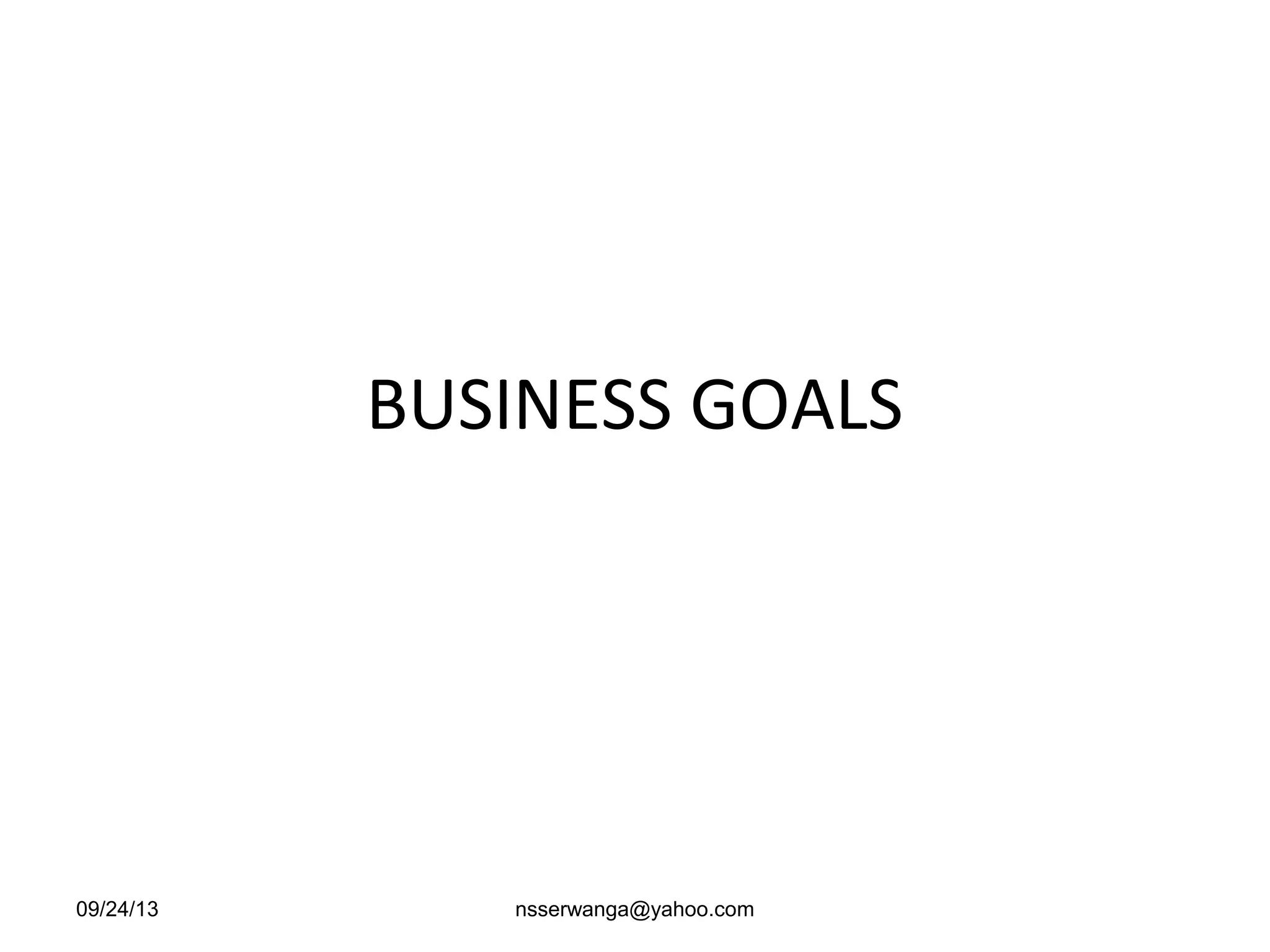 3 business goals | PPT