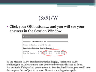 Week 1 Statistics for Decision (3x9 on Wednesday) | PPTX