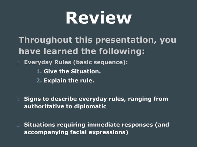 3c. Explaining Rules - Everyday Rules | PPT