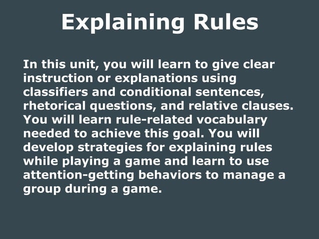 3c. Explaining Rules - Everyday Rules | PPT